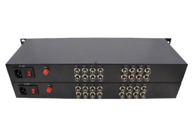 China HD-AHD/CVI/TVI Coaxial Video Over Fiber Converter 16ch 1080P BNC Video With Rs485 Data for sale