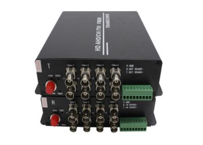 China 1080P AHD/CVI/TVI Video Fiber Converter 8ch 1080P BNC Video With Rs485 Data for sale