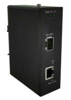 China Industrial 802.3bt 90W 10G PoE Media Converter Store-and-Forward Processing Type for sale