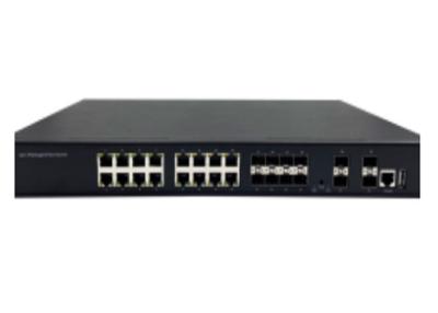 China 10G Managed Fiber Ethernet Switch With 4 1G/10G SFP+ And 16 1000Mbps Ethernet +8 1000Mbps SFP Ports for sale
