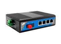China 100km Industrial Ethernet POE Switch 1 Fiber 4 POE Port for sale
