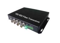 China 4CH HD SDI Fiber Converter 1 Fiber Optical Port 4 BNC Ports for sale