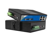 China Industrial Cascading Ethernet Fiber Switch 10/100/1000Mbps 4 Ethernet and 2 Optical Ports for sale