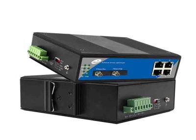 China Industrial Cascading Ethernet Fiber Switch 10/100/1000Mbps 4 Ethernet and 2 Optical Ports for sale