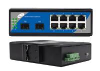 China Full Gigabit Fiber POE Switch , 2 SFP Fanless POE Switch 8 Port for sale