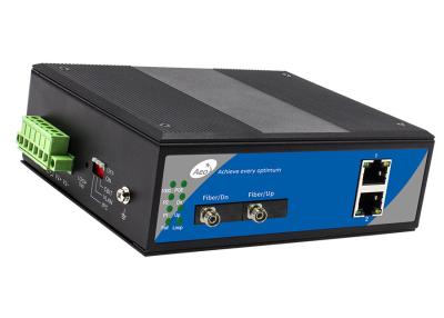 China 10/100/1000Mbps Industrial Fiber Optic Switch 2 POE Ethernet 2 Optical Port for sale