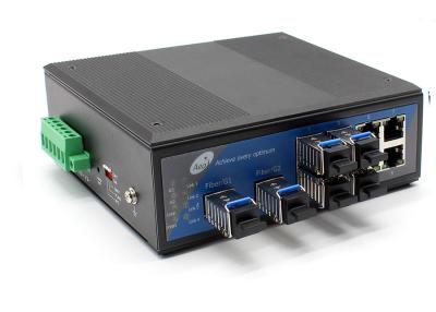 China 100km 10 Port Industrial Ethernet Media Converter for sale
