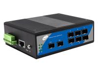 China Industrial Cascading Managed Fiber Switch 2 Gigabit SFP 6 10/100Mbps SFP Ports for sale