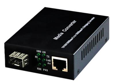 China 10/100/1000Mbps POE Fiber Media Converter , Fiber To Copper Media Converter With POE for sale