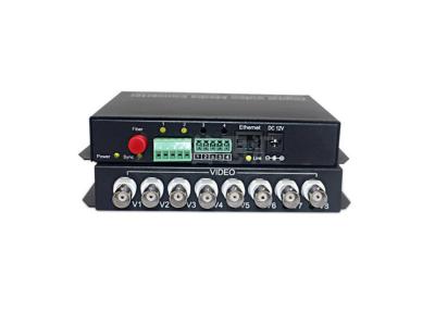 China 8CH Video Audio Data Fiber Media Converter 8 BNC Video Tx 1ch RS485 Data Rx for sale