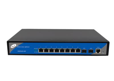 China IP30 8 Port Managed Gigabit Switch 8 POE Port 2 SFP Slots for sale