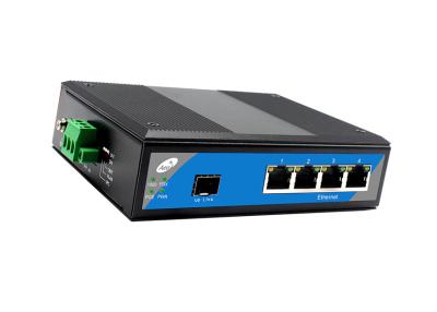 China Industrial 4 Port SFP Fiber Switch Gigabit 1 SFP Slot 4 Ethernet Port for sale