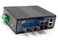 China Desktop SFP Fiber Switch 2 Gigabit SFP 4 10/100Mbps Ethernet 4 10/100Mbps SFP for sale