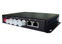 China 4ch HD SD SDI Optical Transceiver With One 10/100Mbps Ethernet Port for sale