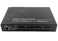 China 10/100/1000Mbps 1 RJ45 And 8 SFP Fiber Media Converter for sale