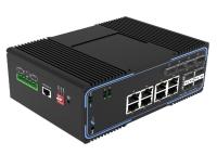 China IP40 Managed SFP Fiber Switch With 8 10/100/1000Mbps Ethernet Port for sale