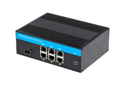 China 1 SFP Fiber And 6 Industrial Ethernet Port Fiber Switch 10/100/1000Mbps for sale