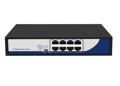 China 8 Ports Full Gigabit PoE Switch With PoE Watchdog VLAN QoS For CCTV Camera for sale