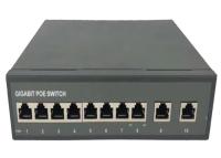 China Metal Full Gigabit POE Ethernet Switch 8 Ports 2 Uplink Ports for sale