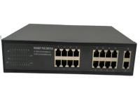 China POE Gigabit Ethernet Switch with 16 POE Ports 2 Uplink Ports for sale