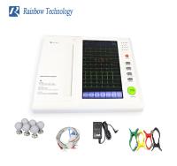 China Rechargeable Rainbow Official Portable 12 Lead Ecg Machine 12 Channel for sale