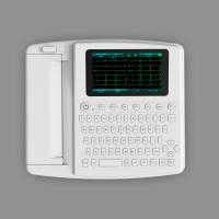 China Touch Screen Full Keyboard Electrocardiogram ECG Machine 12 Channel 12 Lead With Printer for sale