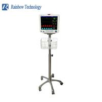 China Economical Height Adjustable Patient Monitor Trolley Cart For Hospital for sale