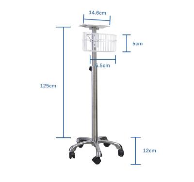 China Packing Size 69cm L X 21cm W X 46cm H Patient Monitor Trolley with Handle Height 140CM for sale