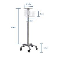 China Economical Height Adjustable Patient Monitor Trolley Cart For Hospital for sale