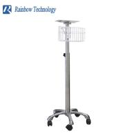 China White Patient Monitor Trolley 30kg Load Capacity for Emergency for sale