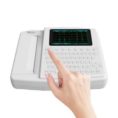 China Hospital Color TFT Touch Screen Electronic EKG ECG Machine 7 Inch for sale