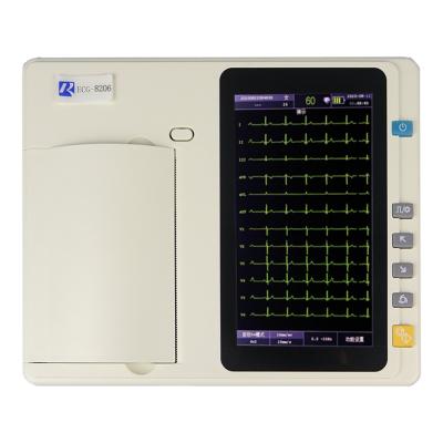 China 7 inch TFT Screen Medical Instrument 3/6 channel ECG Machine for Hospital Clinical Family use for sale