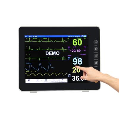 China 8 Hours Life Multi Parameter Patient Monitor For ECG/ HR/ RESP/ SPO2/ NIBP/ Temp for sale