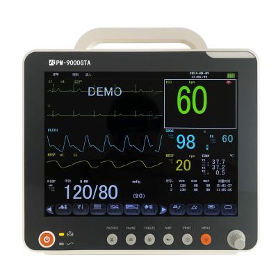 China 12.1-inch Screen Bedside Vital Signs Portable Multi-Parameter Monitor With Stand for sale