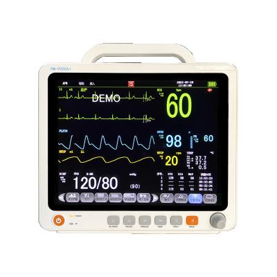 China Portable 12.1 Inch Multi Parameter Patient Monitor with Touch Screen and Color LCD Display for ECG/HR/RESP/SPO2/NIBP/Temp Monitoring for sale