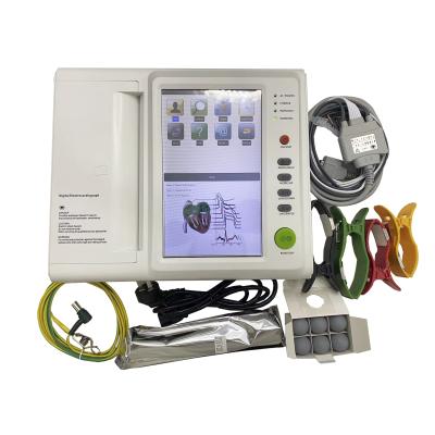 China 12 Channel Portable ECG Machine with 10 Inch Touch Screen for Hospital and Clinic Use for sale