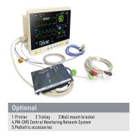 China 12.1 Inch Color LCD Display Multi Parameter Patient Monitor with Trolley/Wall Bracket Mountable and Lightweight 4 KG Design for sale