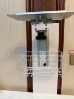 China Height Adjustable White Metal Patient Monitor Holder Wall Mounted Stand for Hospital Ward for sale
