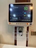 China Height Adjustable White Metal Patient Monitor Holder Wall Mounted Stand for Hospital Ward for sale