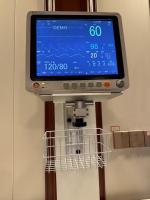 China Height Adjustable Metal Wall Bracket for Hospital Ward Patient Monitor Mounting for sale