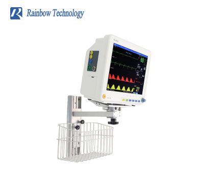 China Height Adjustable Aluminum Alloy Patient Monitor Stand Wall Mount Bracket for Hospital Ward Use for sale