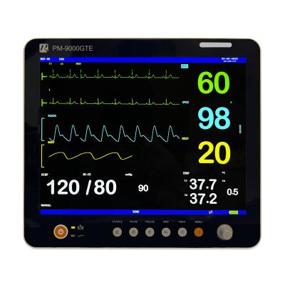 China Portable 15 Inch Color LCD Display Multi Parameter Patient Monitor with Trolley/Wall Bracket Mountable and 5 KG Lightweight Design for sale
