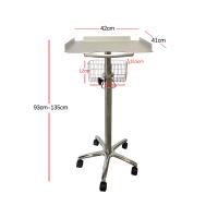 China Portable ECG Trolley Height Adjustable Ultrasound Trolley Medical Aluminum Alloy Trolley for sale