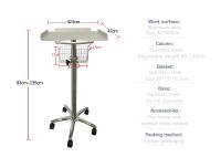 China Adjustable Aluminum Alloy Patient Monitor Trolley with OEM Support for Hospital Use for sale