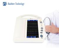 China Handle Medical Electrocardiogram Machine Automatic Digital Touch Screen 10.1 Inch for sale