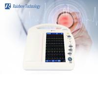 China Medical Emergency Handle Automatic ECG Machine Digital Reliable for sale