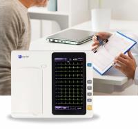China Clinical Analytical Electrocardiogram Medical Ecg Ekg Machine 6 Channel 7 Inch for sale