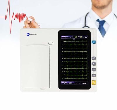 China ISO Electrocardiogram 7 Inch Touch Screen 12 Leads Ecg Machine With Analyzer for sale