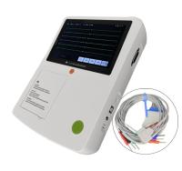 China Li-Ion Electronic Heart Digital Ekg Ecg Machine 3 Channel 12 Lead Rechargeable for sale