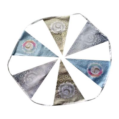 China OEM ODM String Flag Custom 100D Polyester Fabric 20x30 Triangle Flag Banner for sale